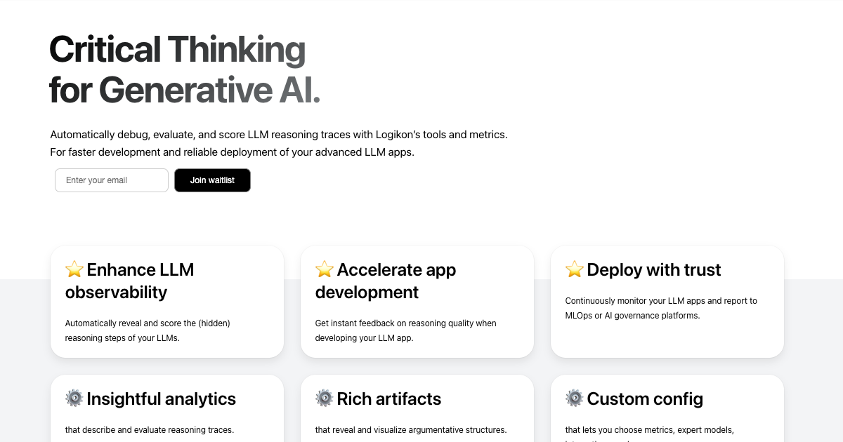 Logikon AI – Critical Thinking for Generative AI